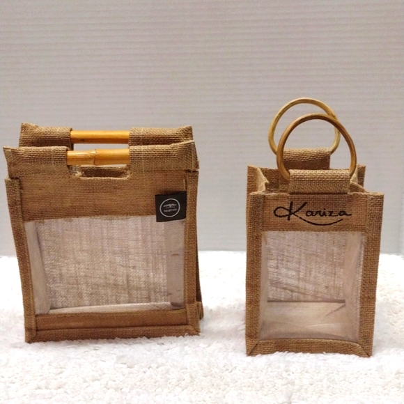 teatree/Kariza | Bags | Gift Bags Kariza Tea Tree Burlap Lot Of 2 ...